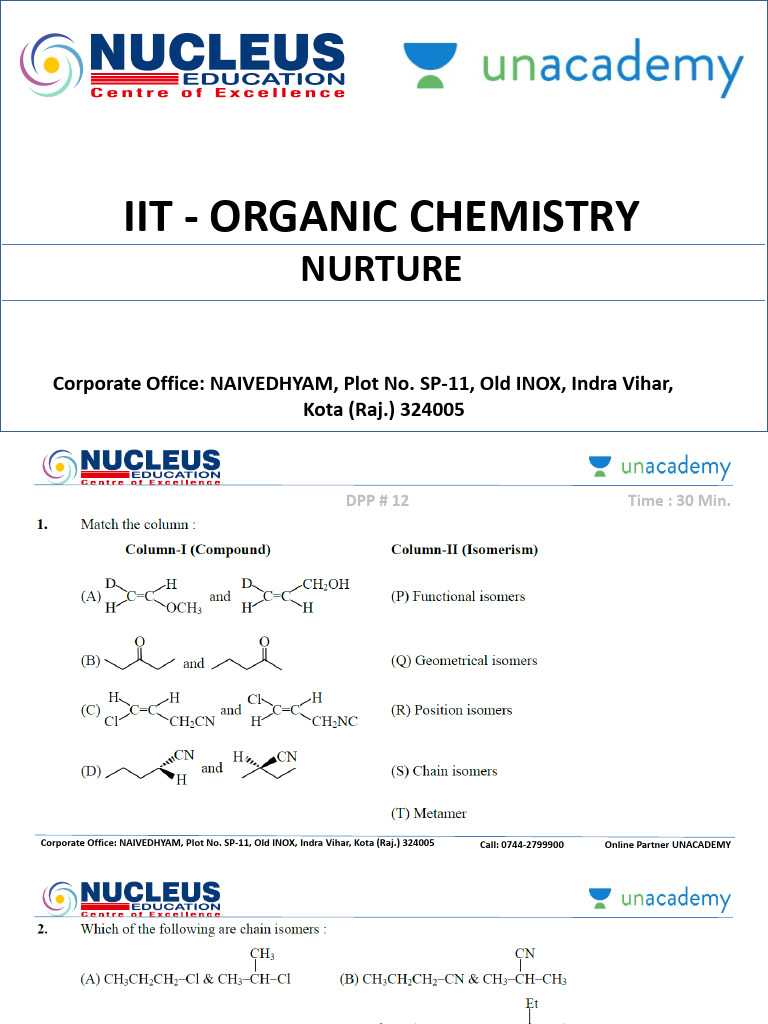DPP 12 Org - Chem.nurture | PDF