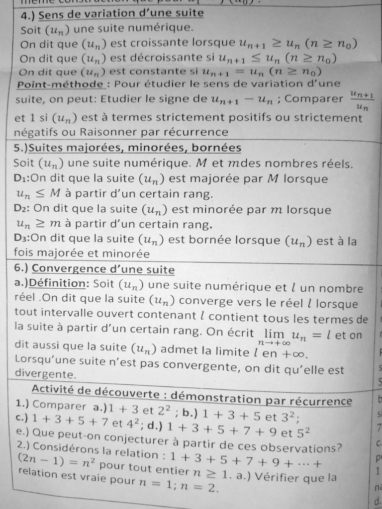PDF Suite Mathématiques | PDF