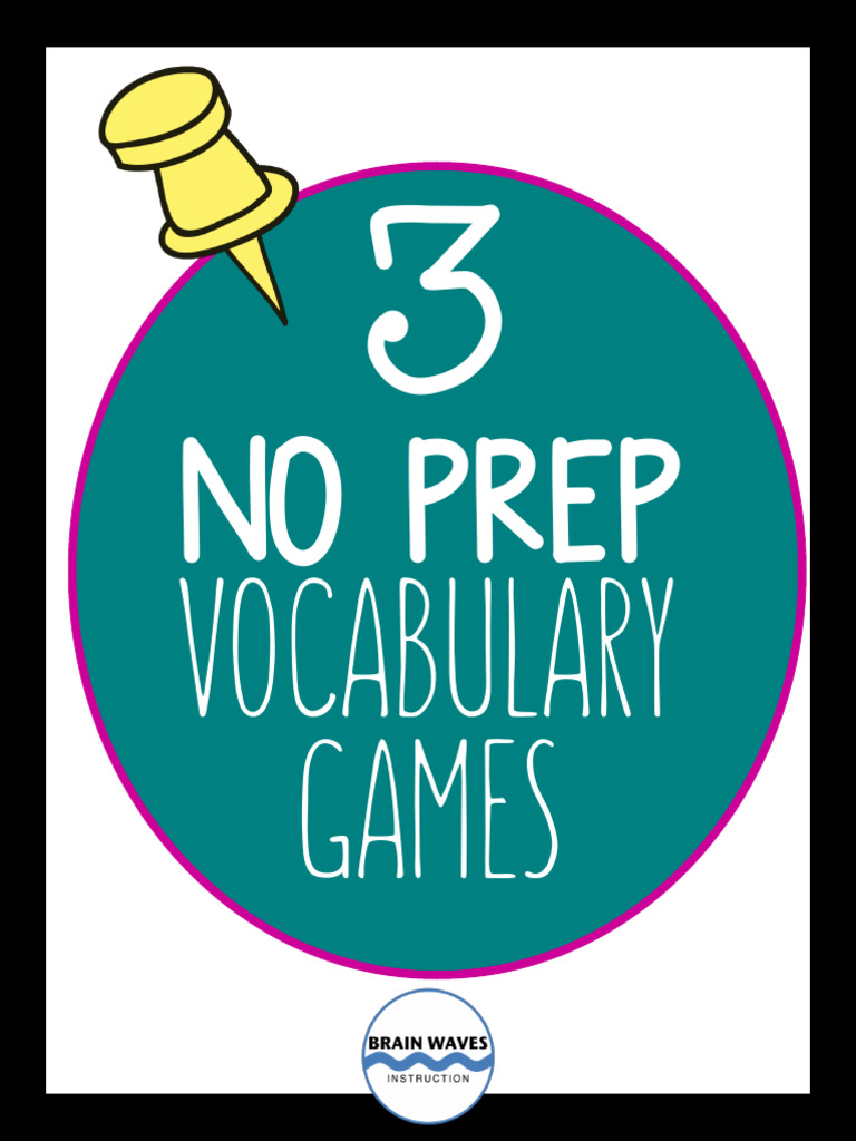 No Prep Vocabulary Games | PDF