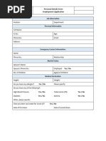 SSMC Employment Application Form 2 | PDF