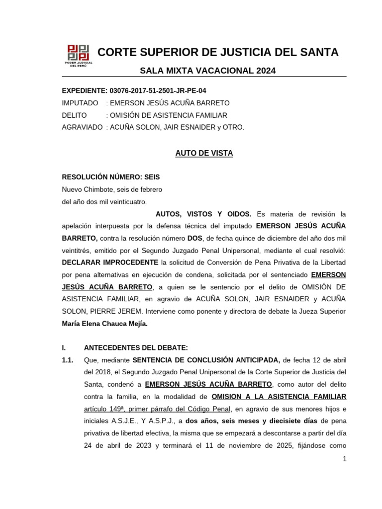Modelo Auto de Conversión | PDF | Castigos | Apelación