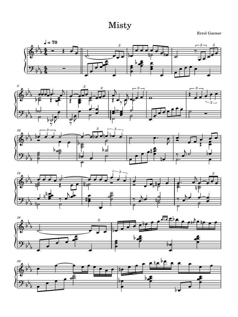 Misty-Solo Piano | PDF