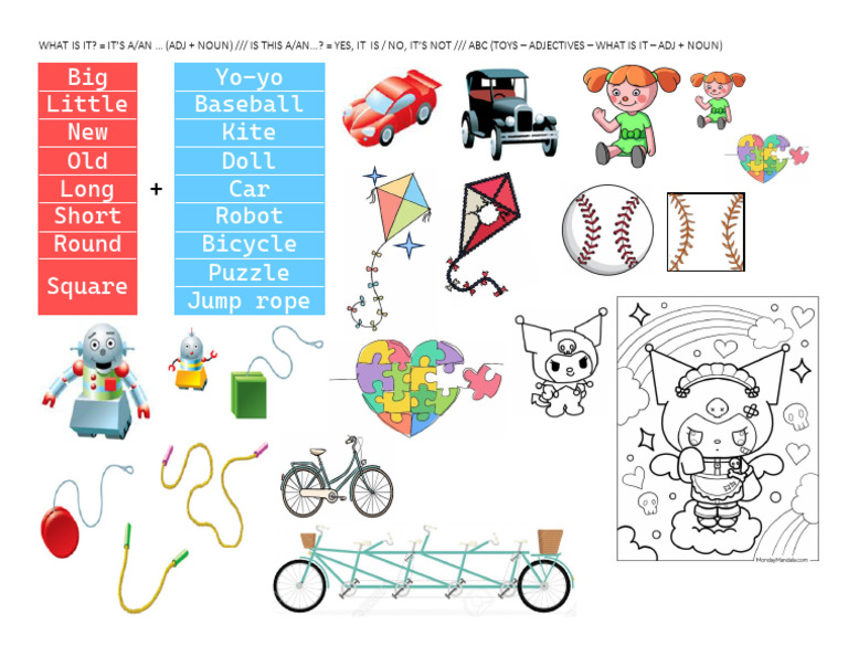 Adjectives - Toys (EN) | PDF