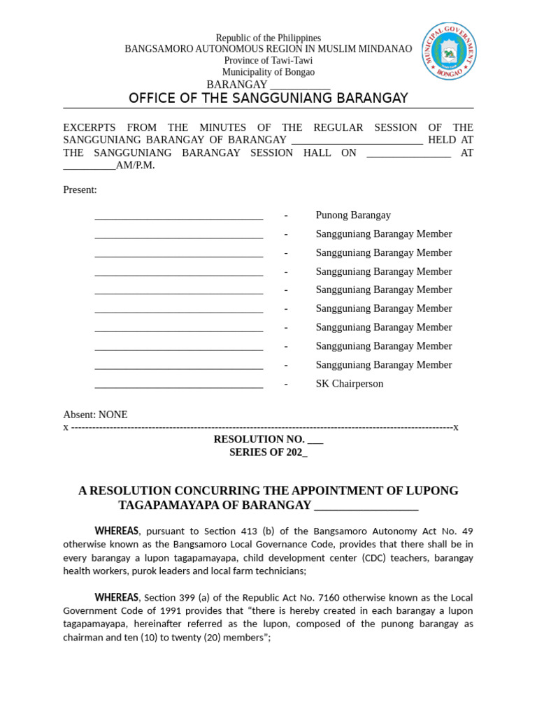 Lupong Tagapamayapa | PDF