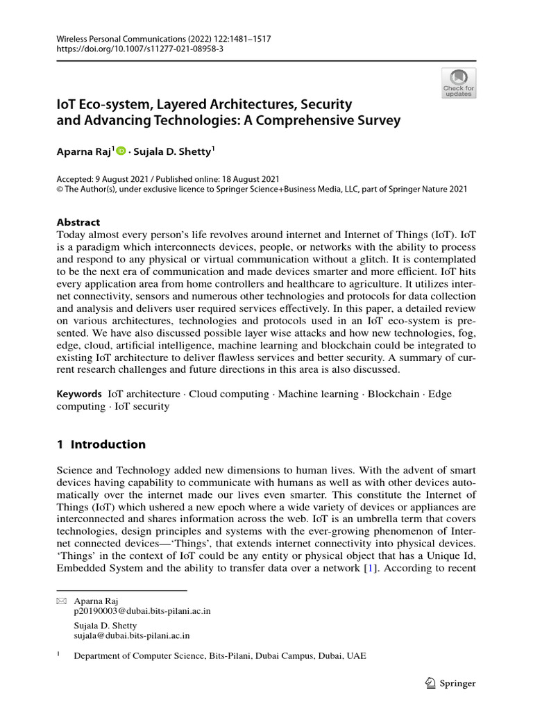 IoT Eco-System, Layered Architectures, Security | PDF | Internet Of ... IoT Eco-System, Layered Architectures, Security | PDF | Internet Of ...