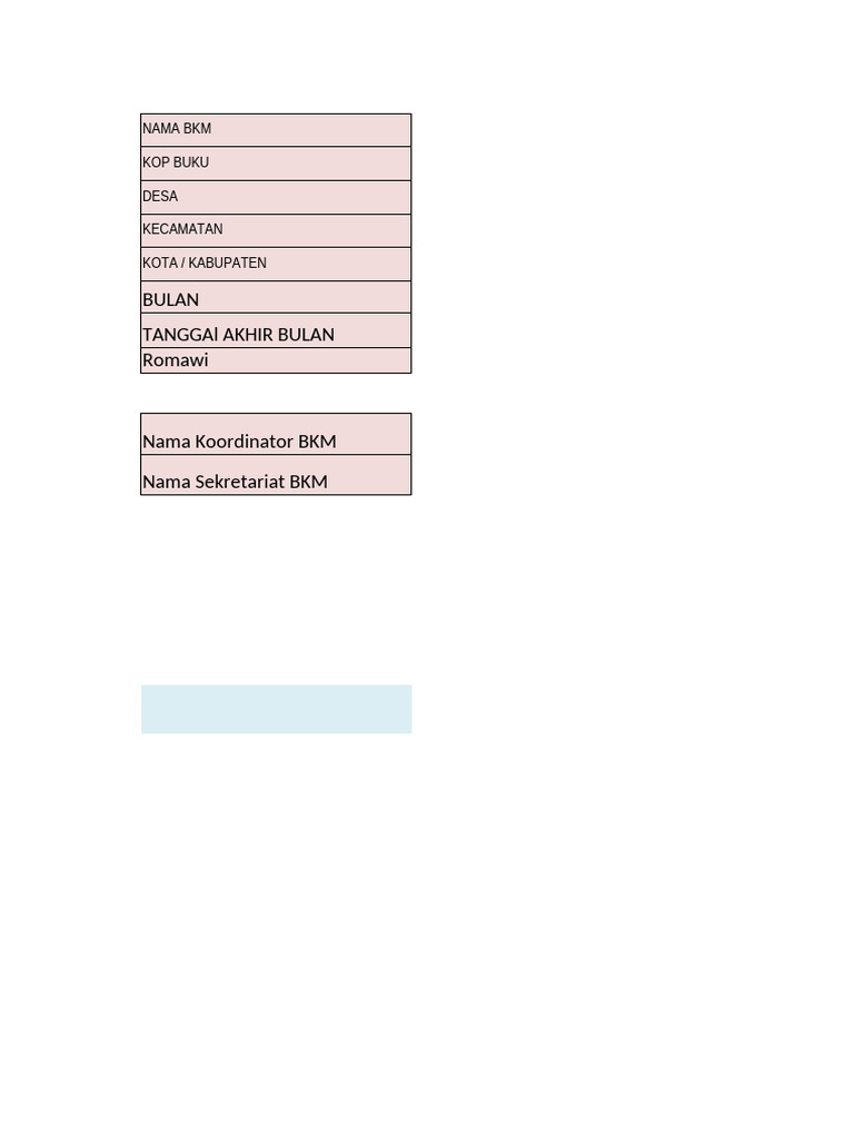 Master Pembukuan Seretariat 2021 - Gotro Blanko | PDF