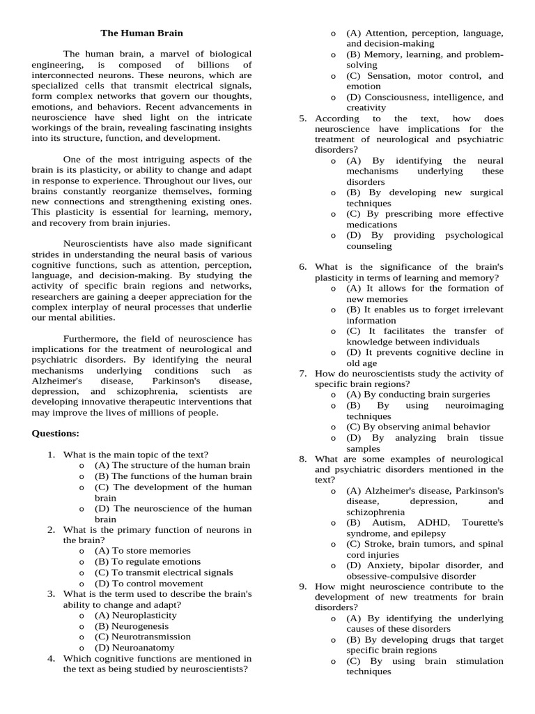 Nab - Reading With Answer Key | PDF