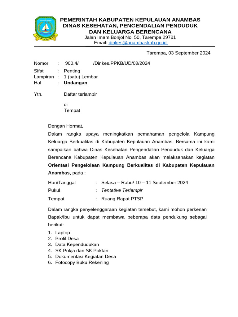 UNDANGAN KP KB | PDF