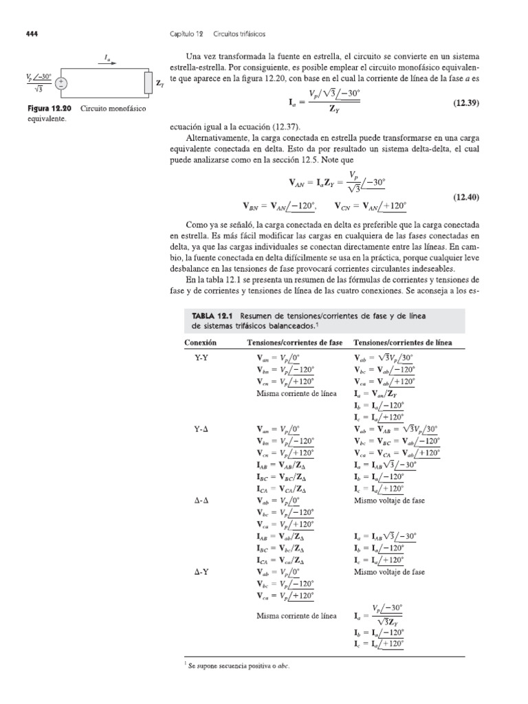 Tensiones_corrientes de Fase y de Línea | PDF