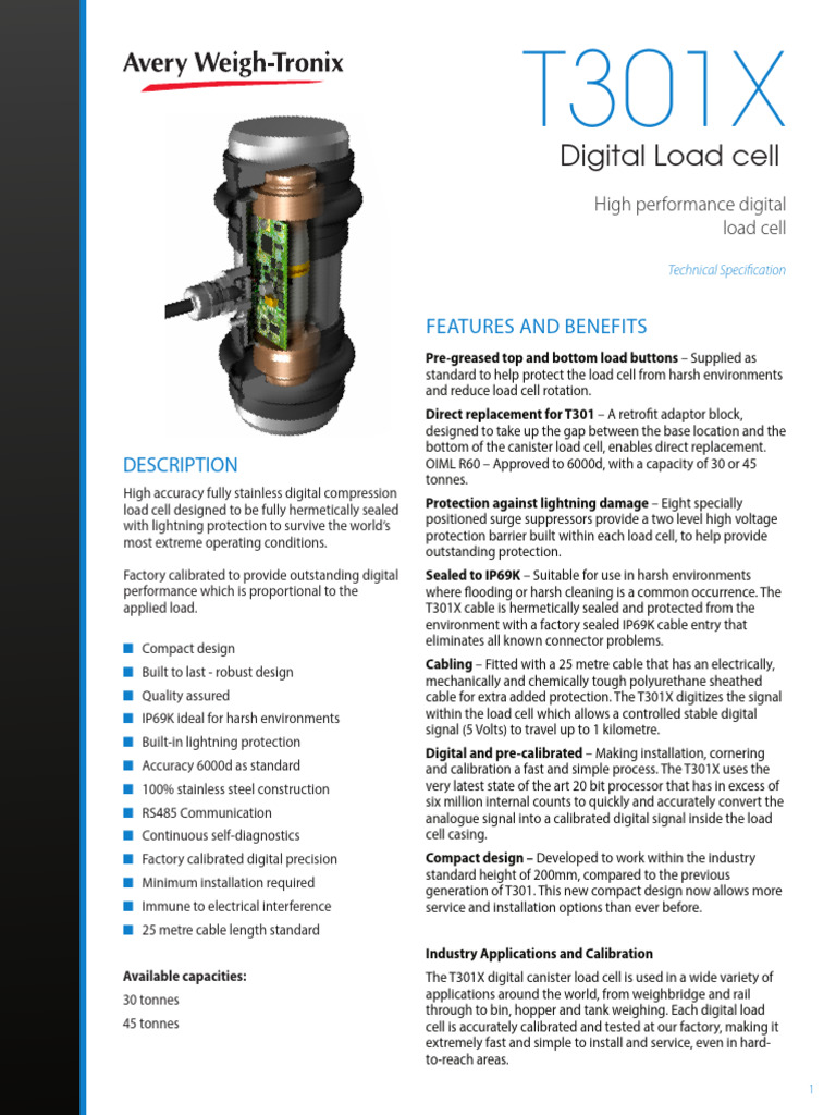 Avery Berkel T301x | PDF