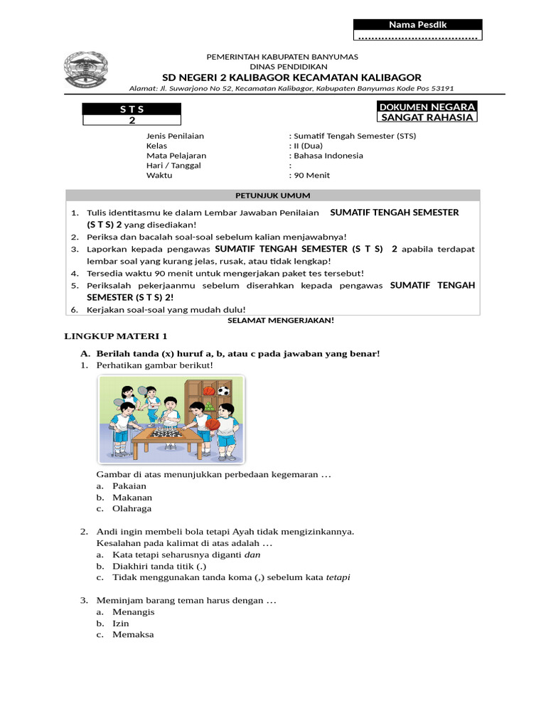 Sts Bahasa Indo | PDF