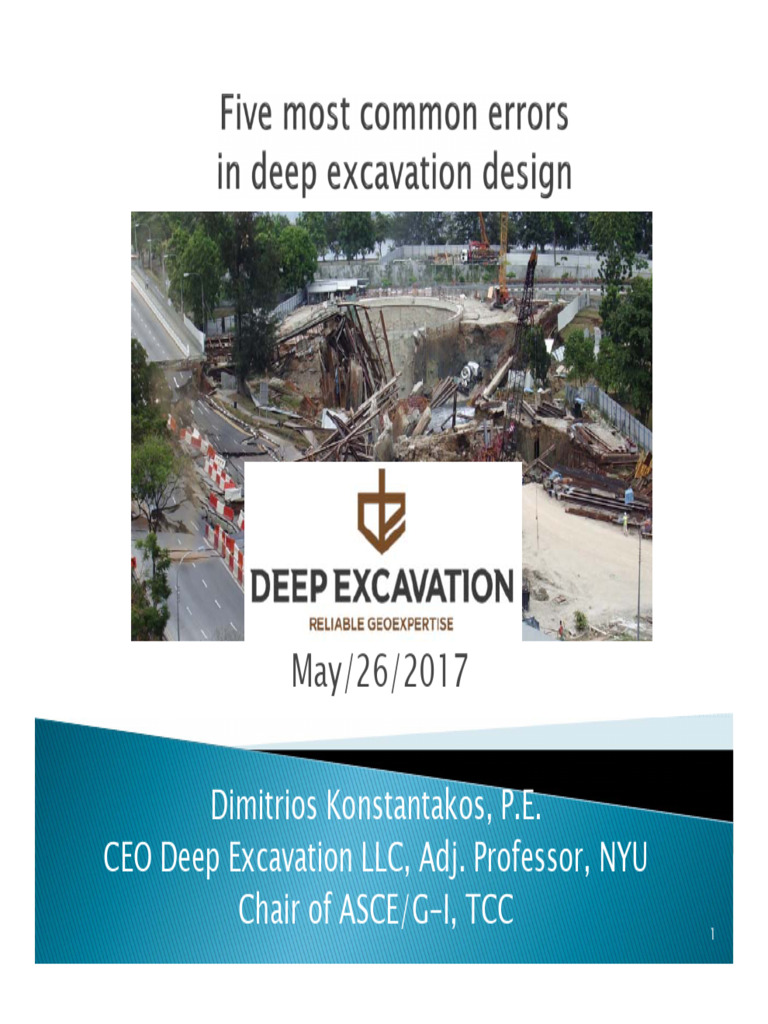 5 Common Errors in Deep Excavations | PDF