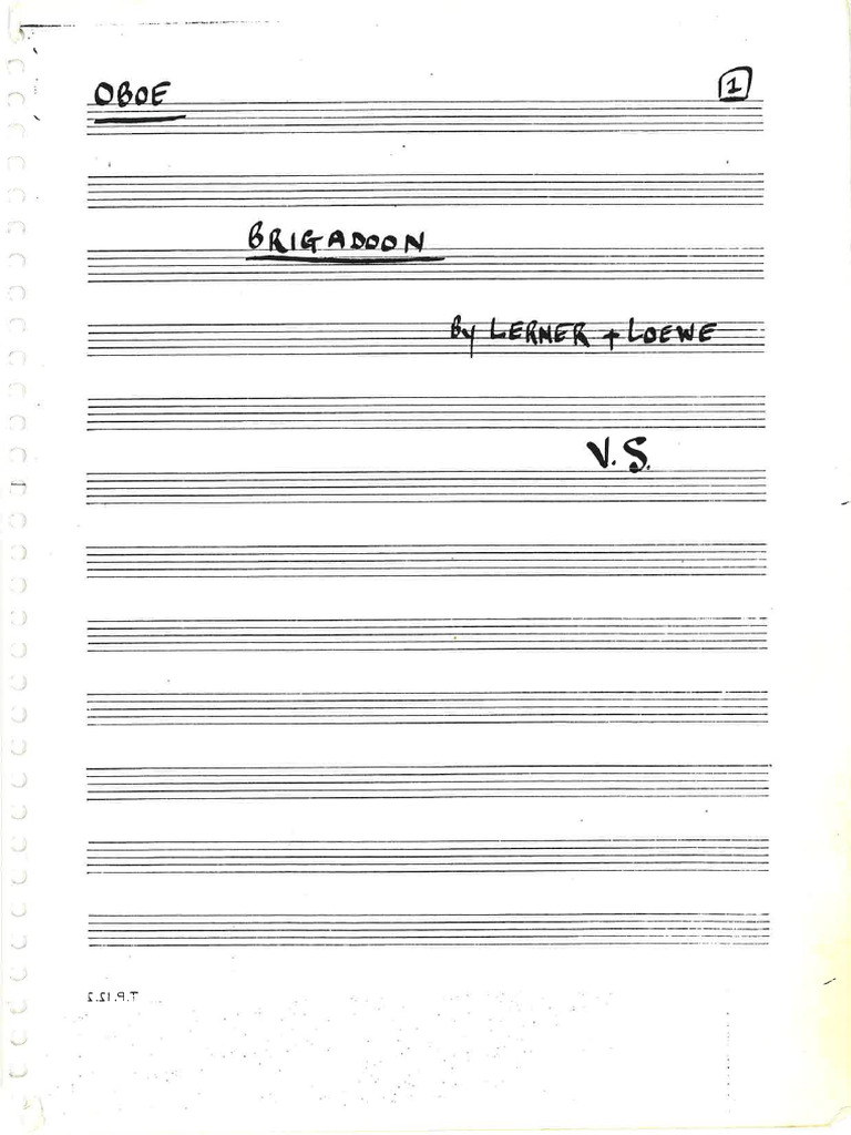 Loewe & Lerner - Brigadoon (Oboe) | PDF | Broadway Theatre People | Tony Award Winners