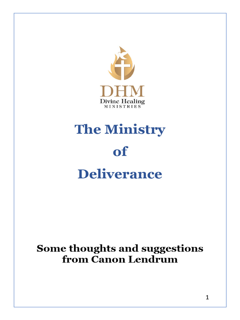 Understanding the Ministry of Deliverance | PDF | Deliverance Ministry ...