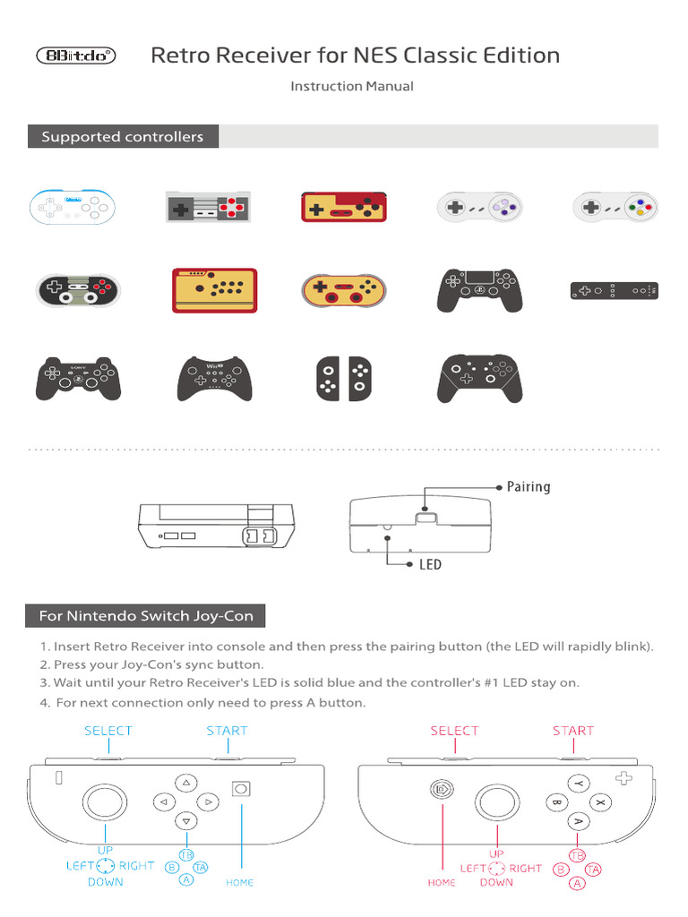 8bitdo NesMini RR Manual | PDF