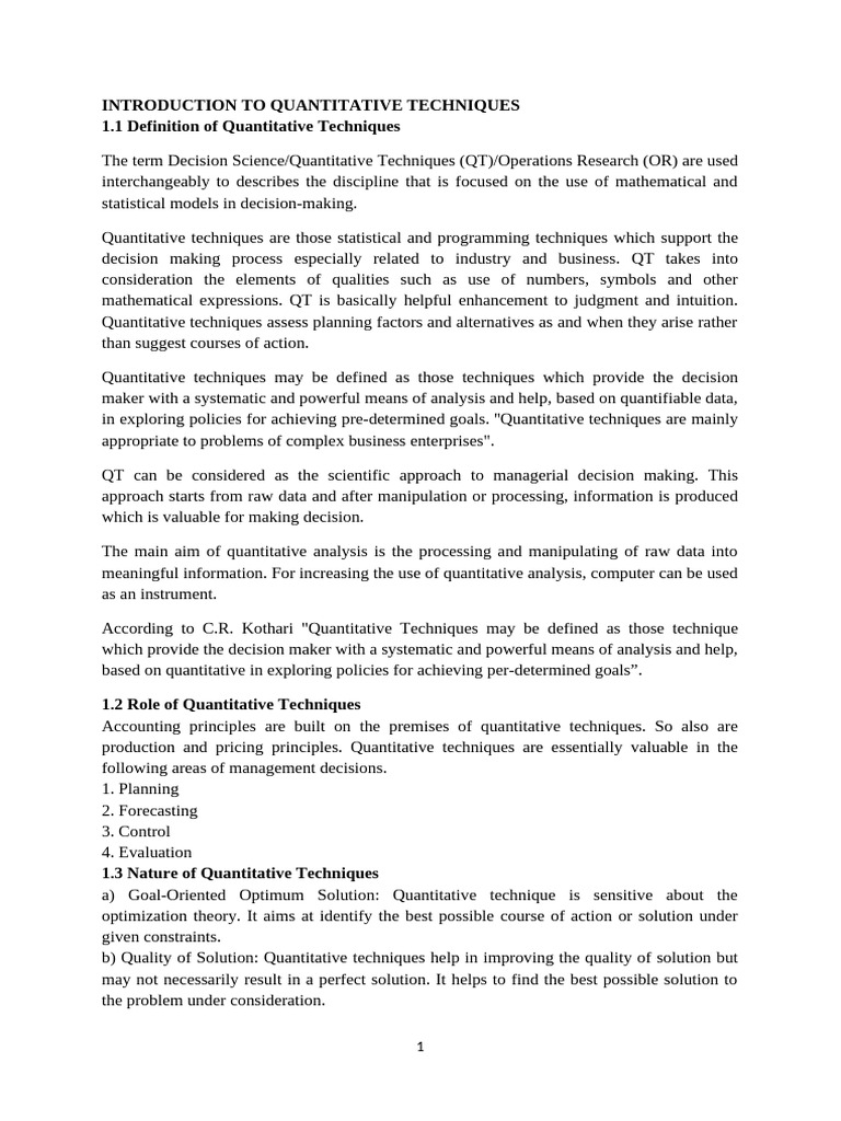 Introduction To Q.T | PDF