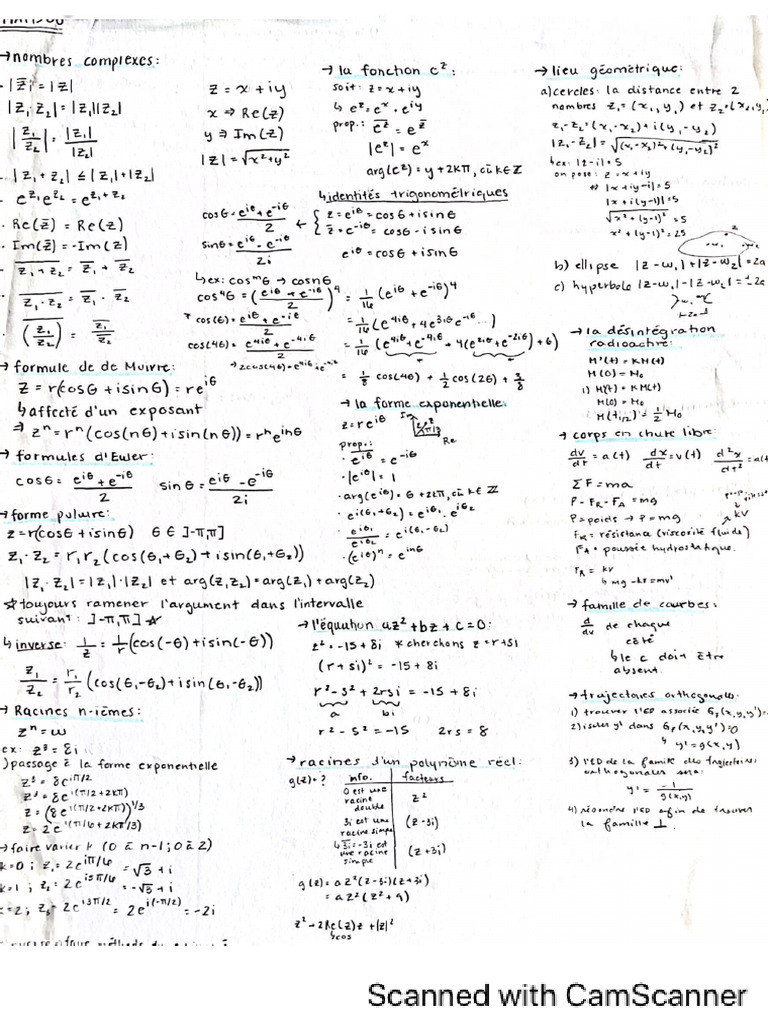 Feuille Aide Mémoire Calc I | PDF