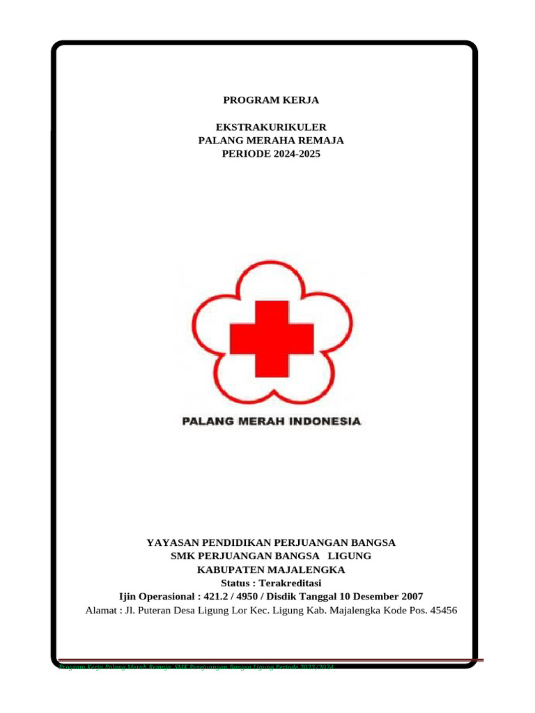 Program Kerja PMR 2024-2025 | PDF