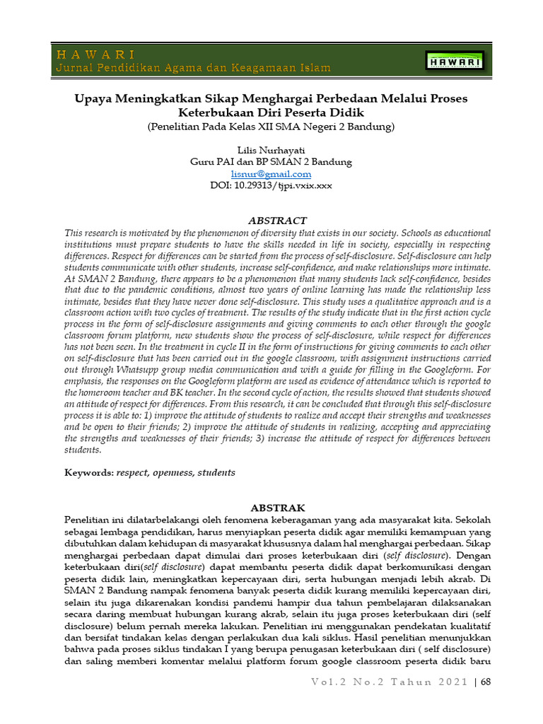 Keterbukaan Dan Humanis | PDF