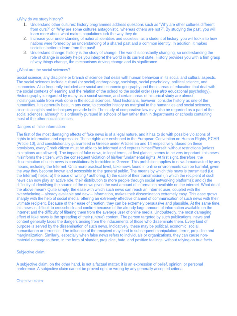 Social Sciences Questions | PDF