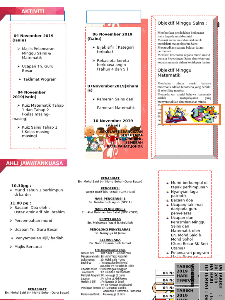 Pamplet Pameran Math Dan Sains | PDF