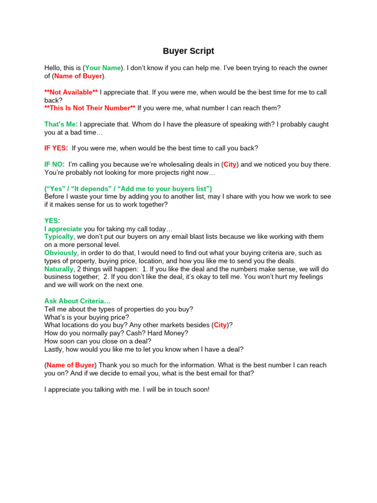 6_-_Buyer_Script | PDF