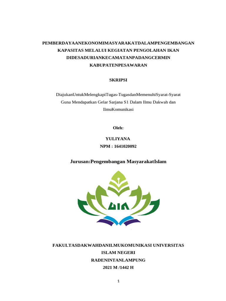 Skripsi Yuli Yana Full | PDF