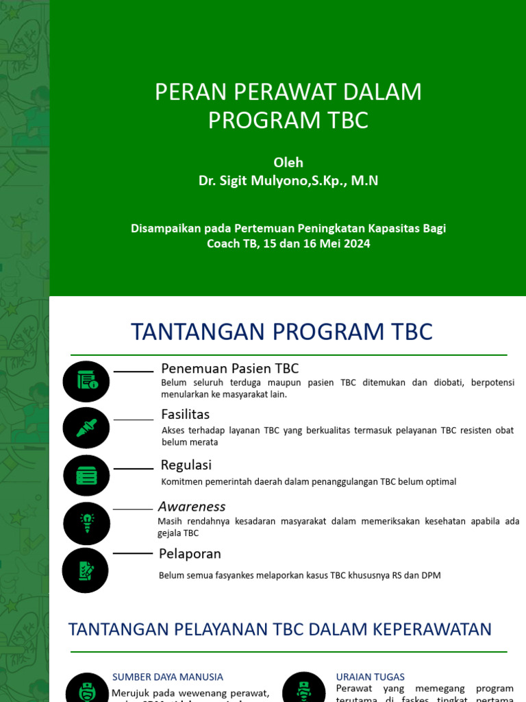 Materi Peran Perawat Dalam Program TBC - Kelompok Perawat - 16 Mei 2024 | PDF | Pengembangan ...