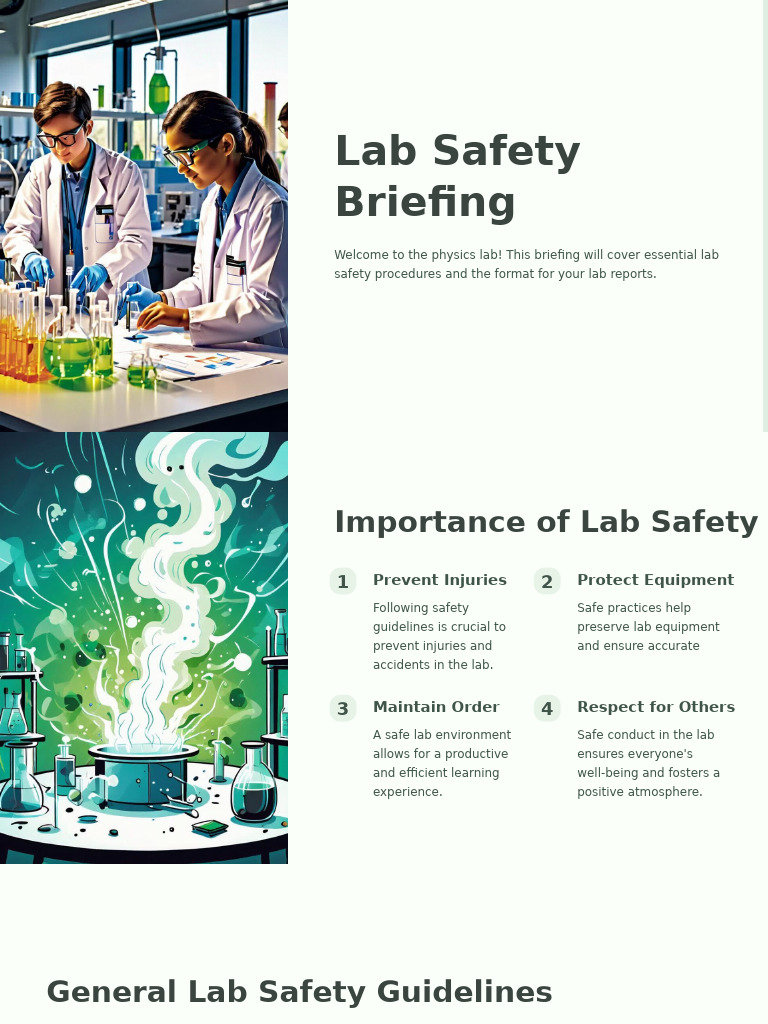 Lab Safety Briefing Pdf