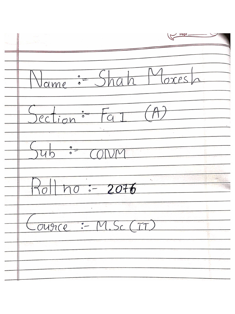 CONM Assignment | PDF