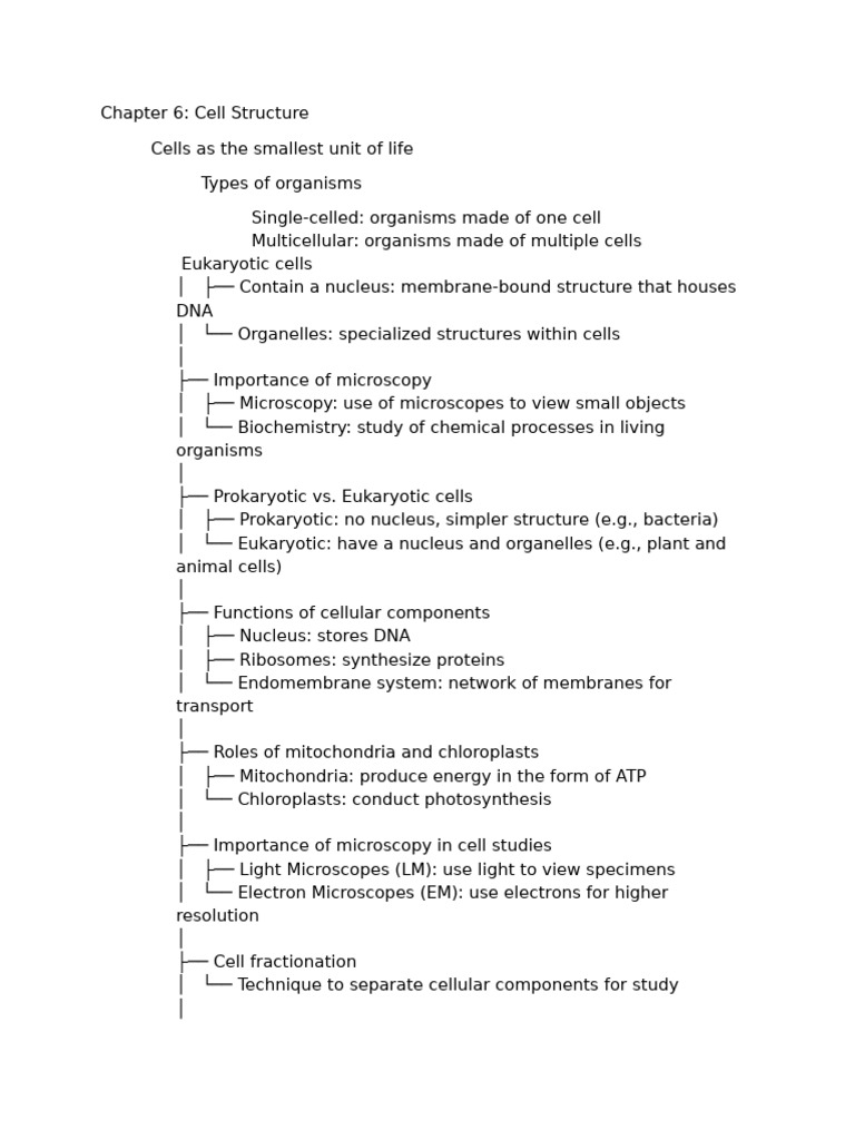 Cell Structure | PDF