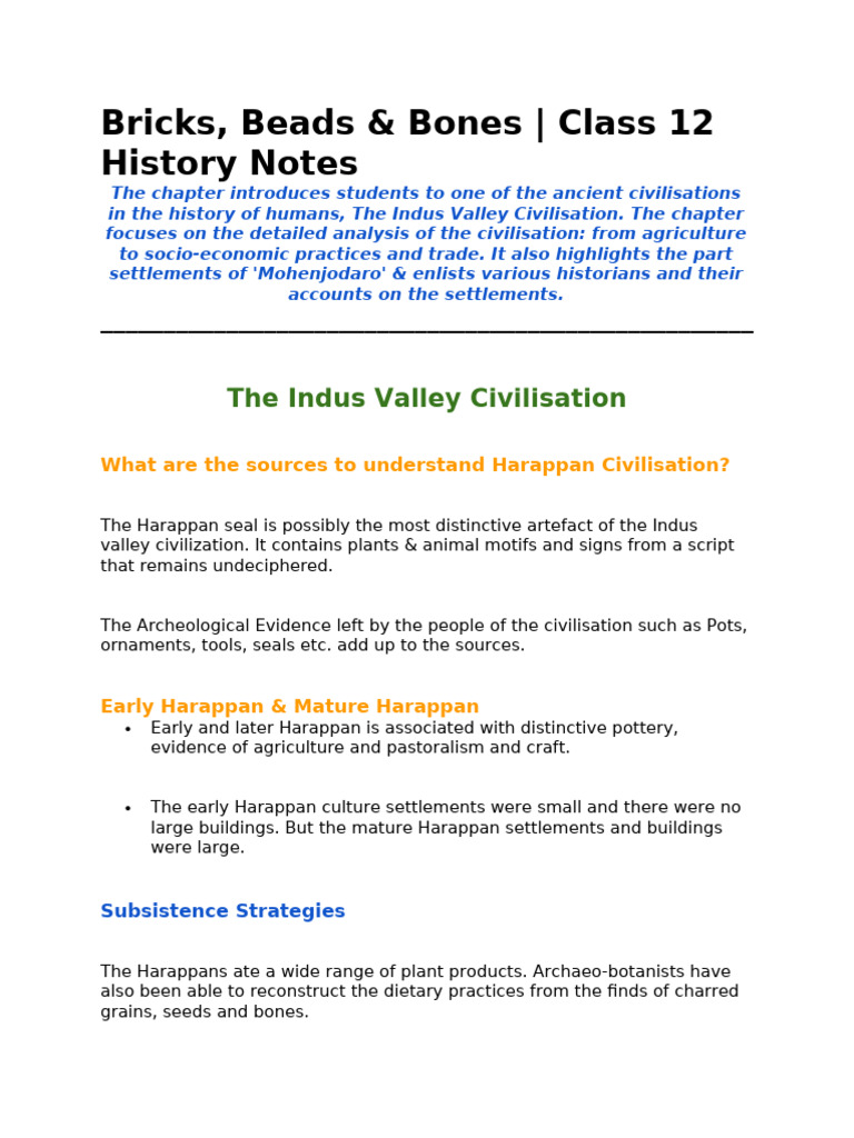 Bricks, Beads and Bones | PDF