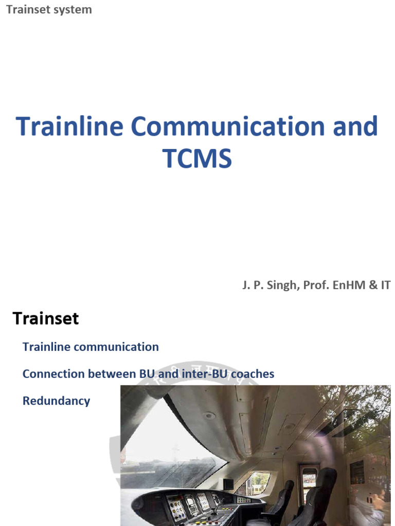 TCMS Overview and Trainline Communication | PDF | Transportation ...