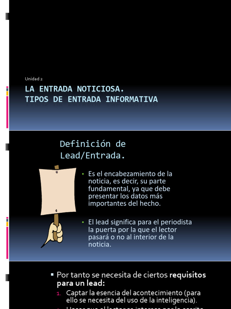 02 Tipos de Entrada Informativa | PDF