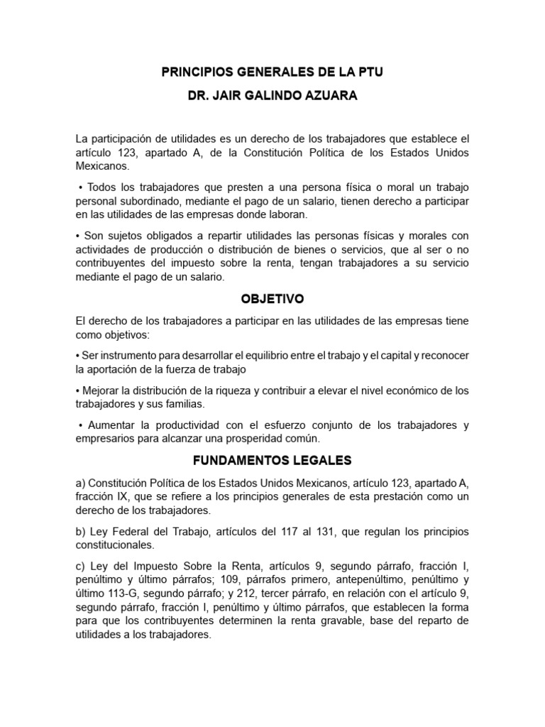 PTU ASPECTOs | PDF