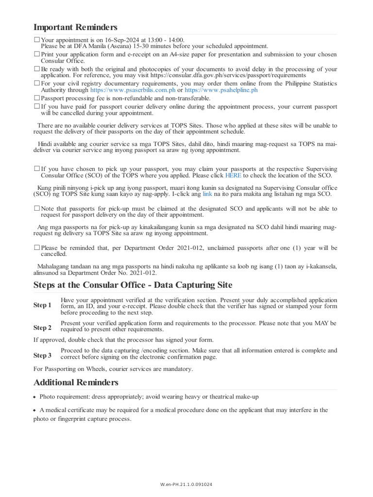 Another Dfa Sample Schedule | PDF