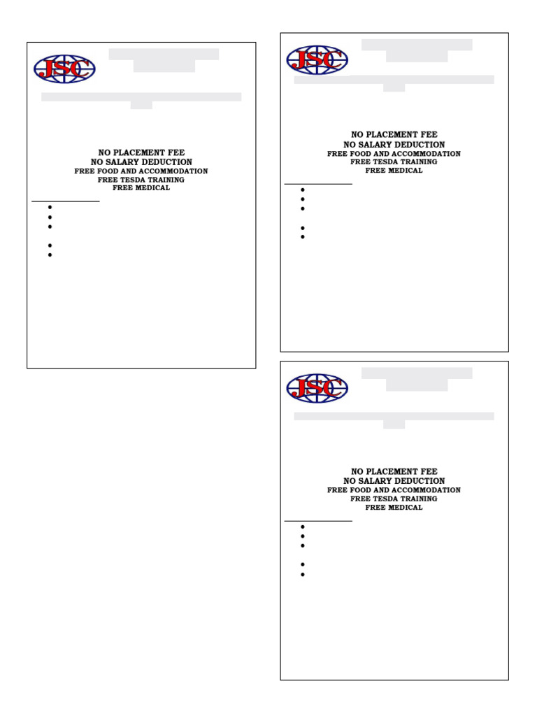 JSC Sample Flyers | PDF