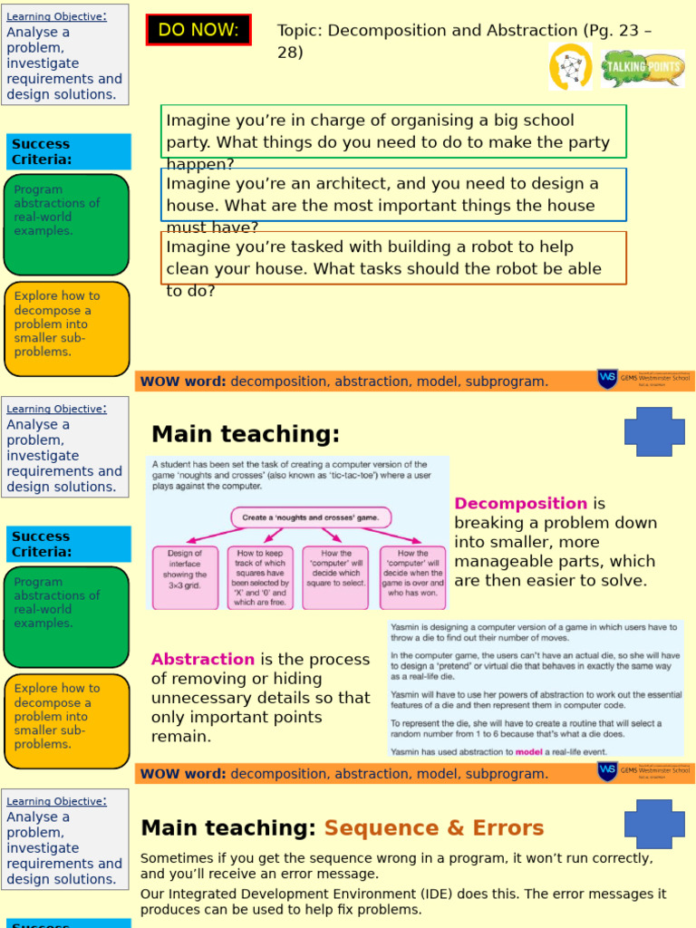 G8 - Decomposition and Abstraction | PDF