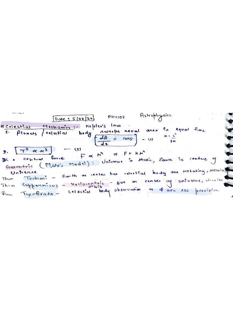 Astrophysics Class Notes (Bachelor Level) | PDF