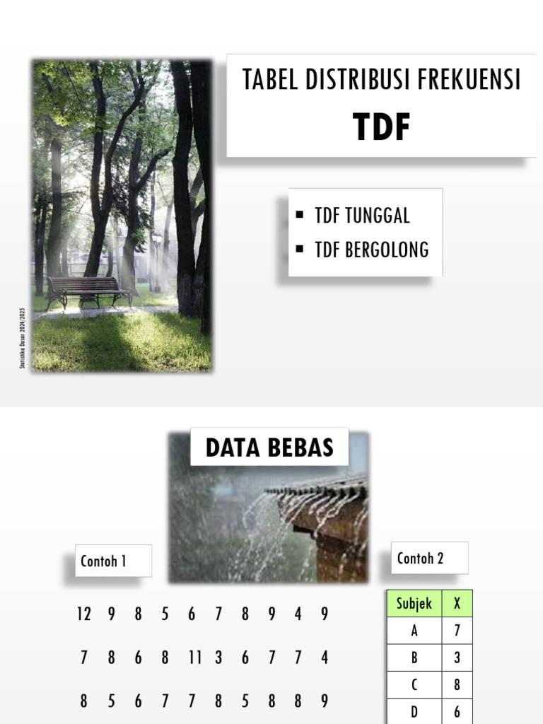 (1) Tabel Distribusi Frekuensi (TDF).2024-2025 | PDF