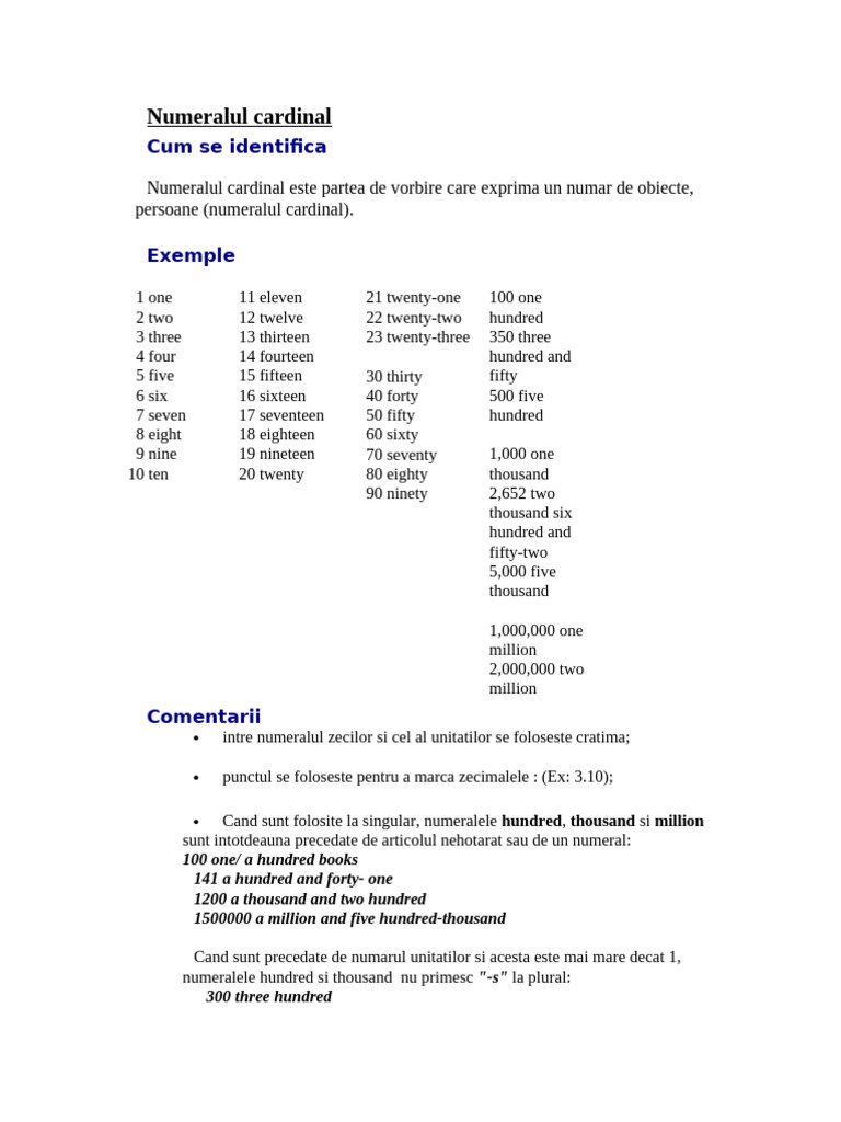 Numeralul | PDF