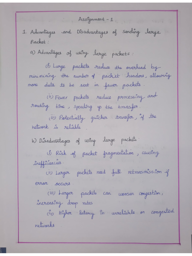 Computer Networks Assignment 1 | PDF