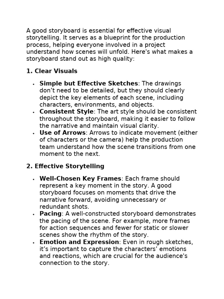 A Good Story Board | PDF