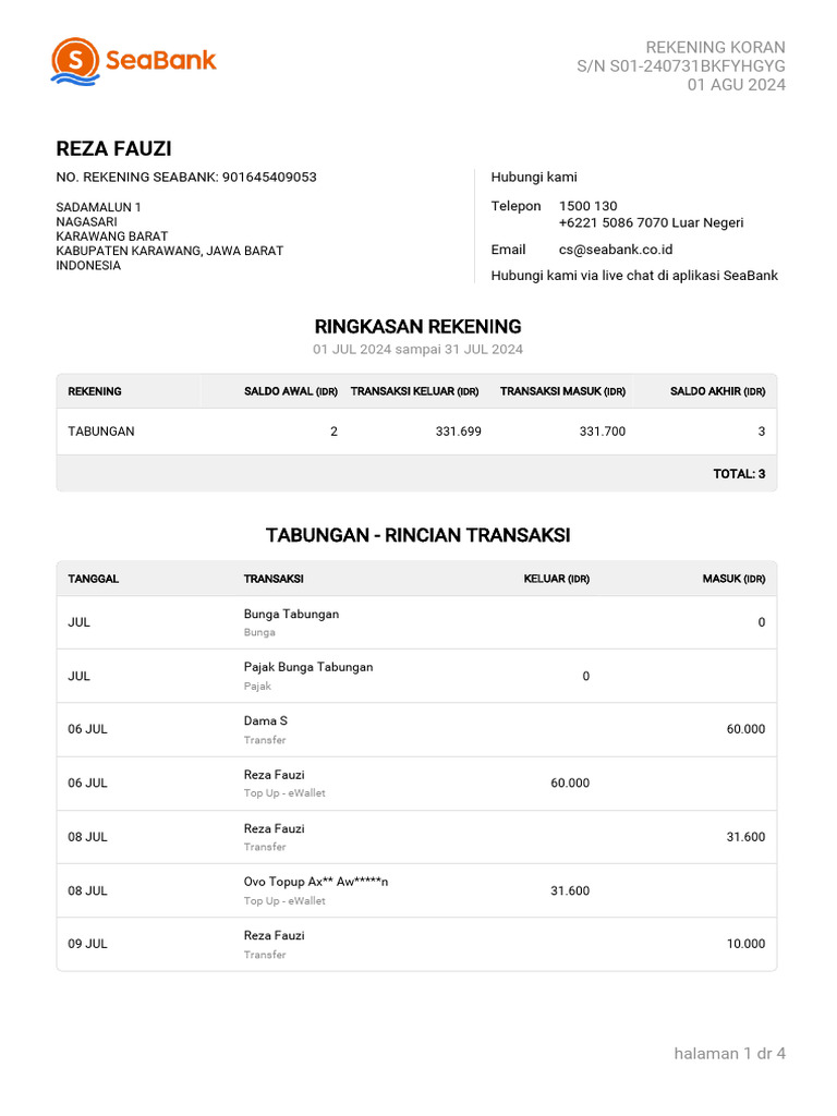 Seabank Statement 20240922 | PDF