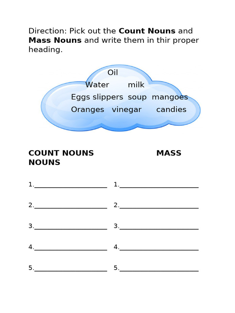 Movs Count and Mass Nouns | PDF