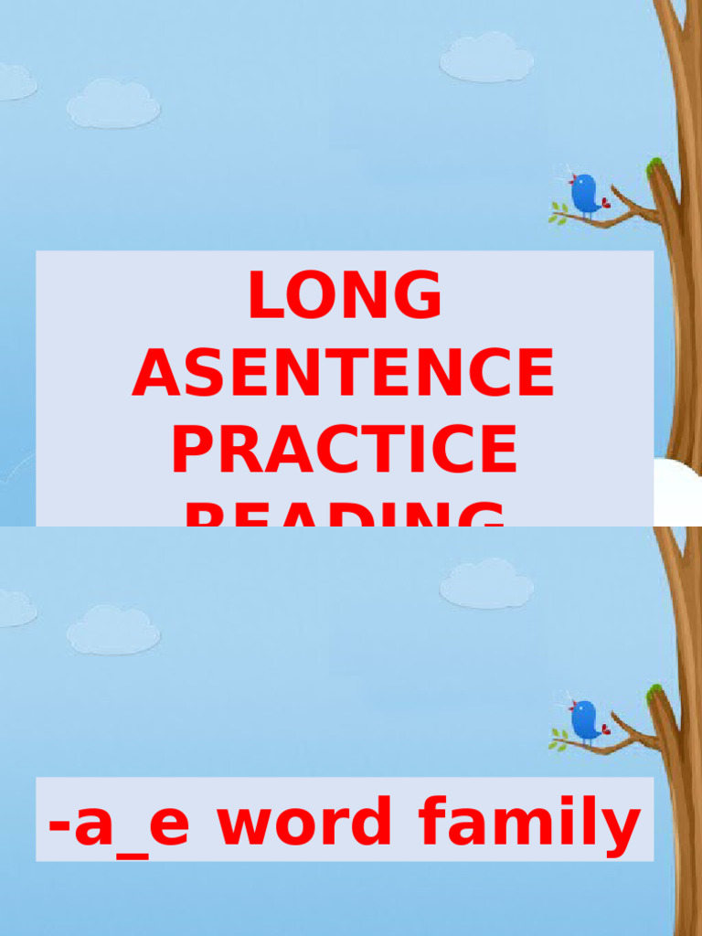 LONG A SENTENCES | PDF