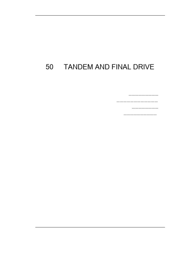 (TANDEM&FINAL DRIVE) | PDF