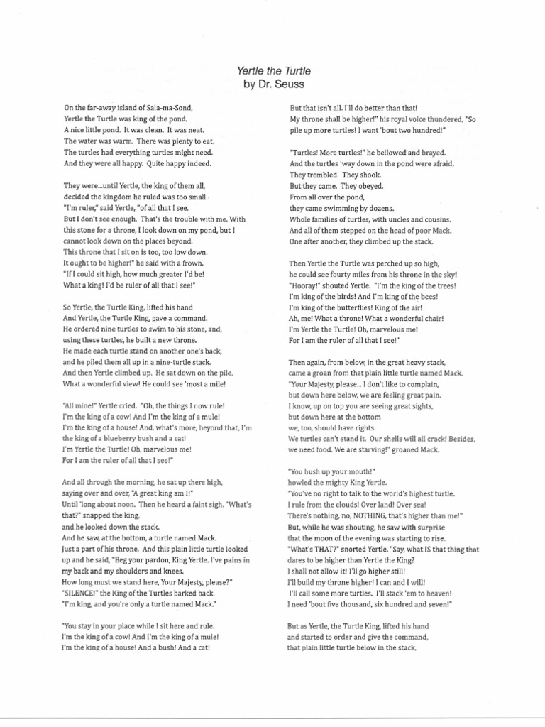 Yertle_The_Turtle | PDF