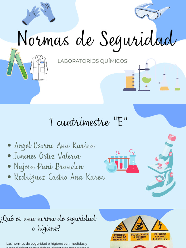 Normas de Seguridad en Laboratorios Químicos | PDF | Laboratorios ...