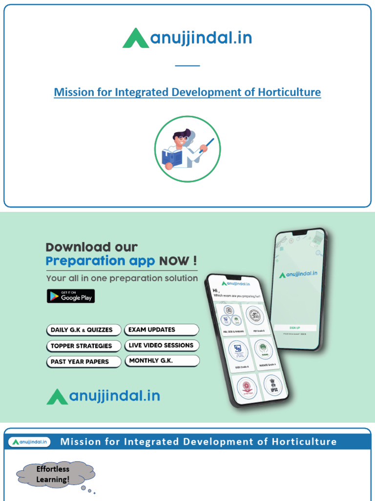 Mission for Integrated Development of Horticulture | PDF